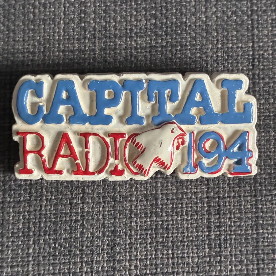 Capital Radio 194 cut-out badge, early 80s | The UK Radio Merchandise ...